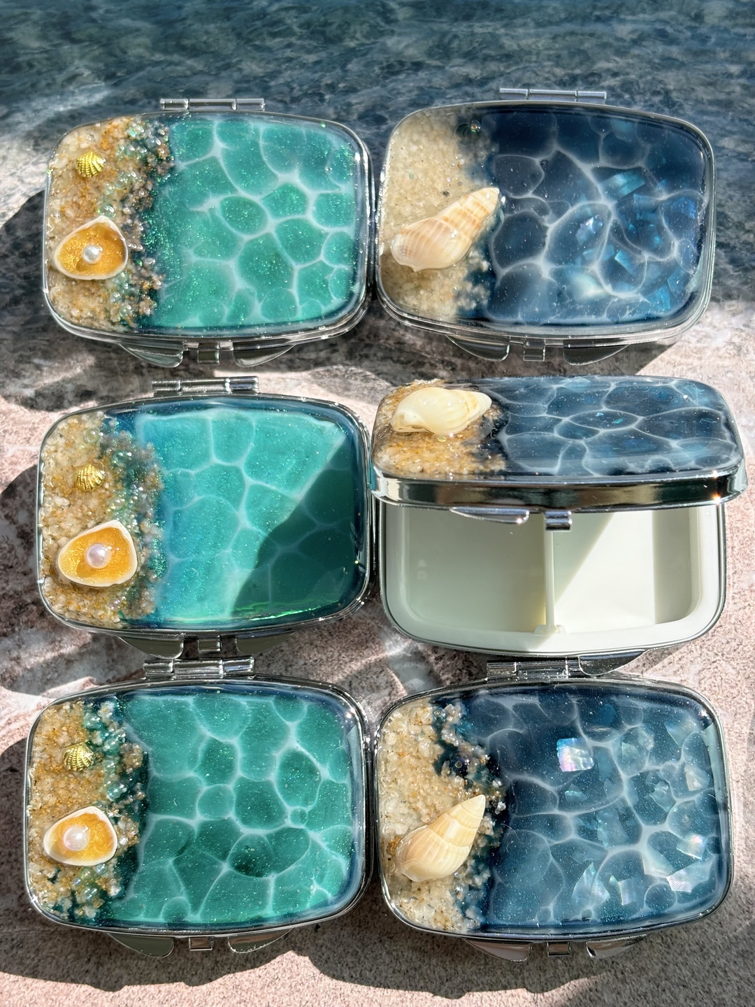 Blue sea tin case | idus