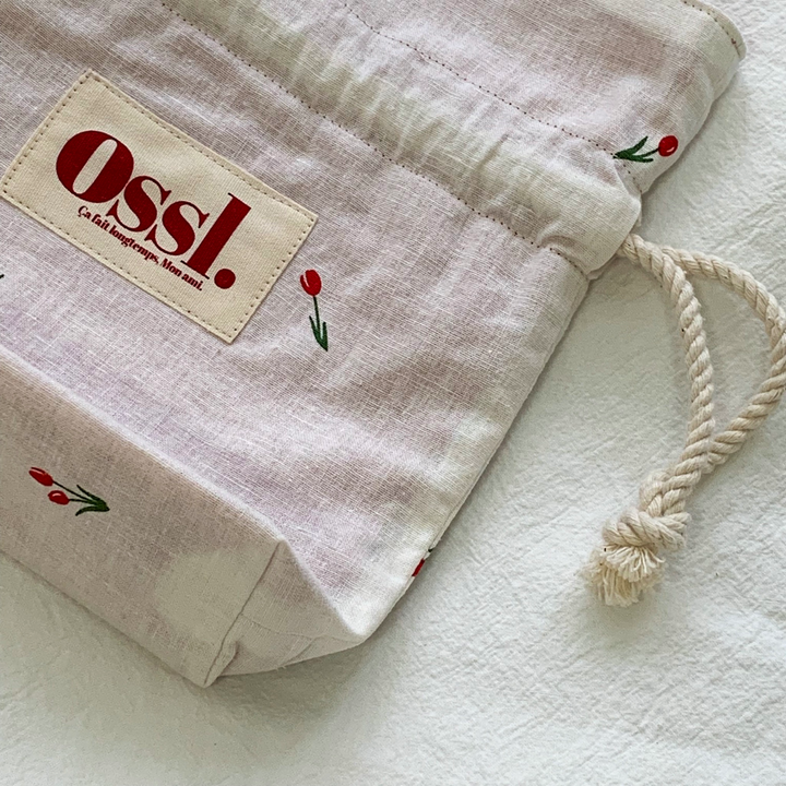 [Ossl] 오슬 린넨 튤립파우치 | 아이디어스