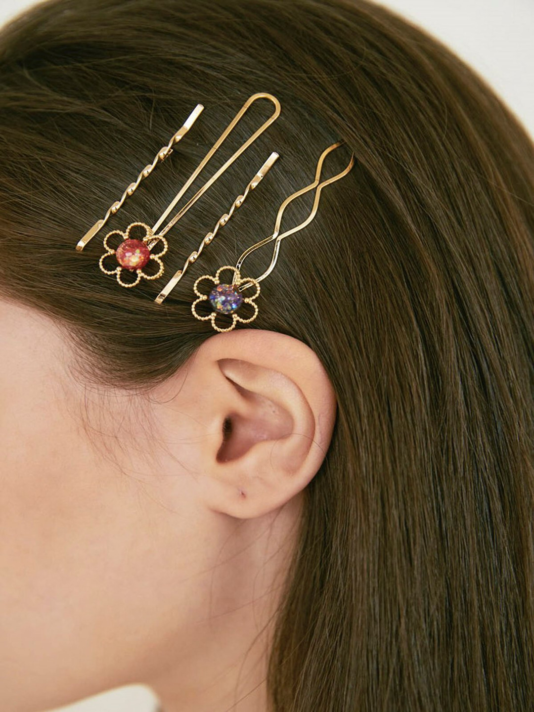 Drawing Flowe Hairpin Set