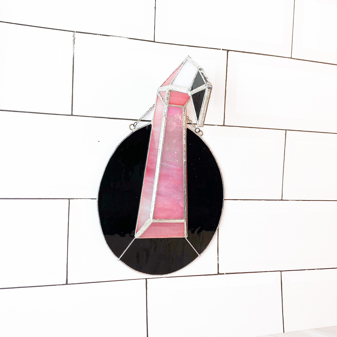 A pinky flamingo stained-glass hunting trophy | idus