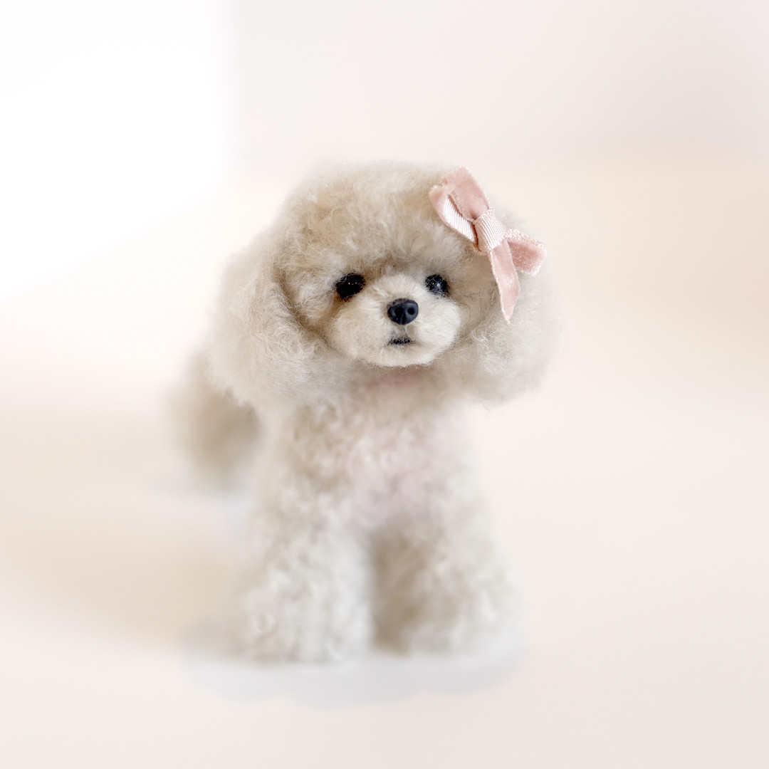 Miniature Dog Wool Felt Doll (8cm) | idus