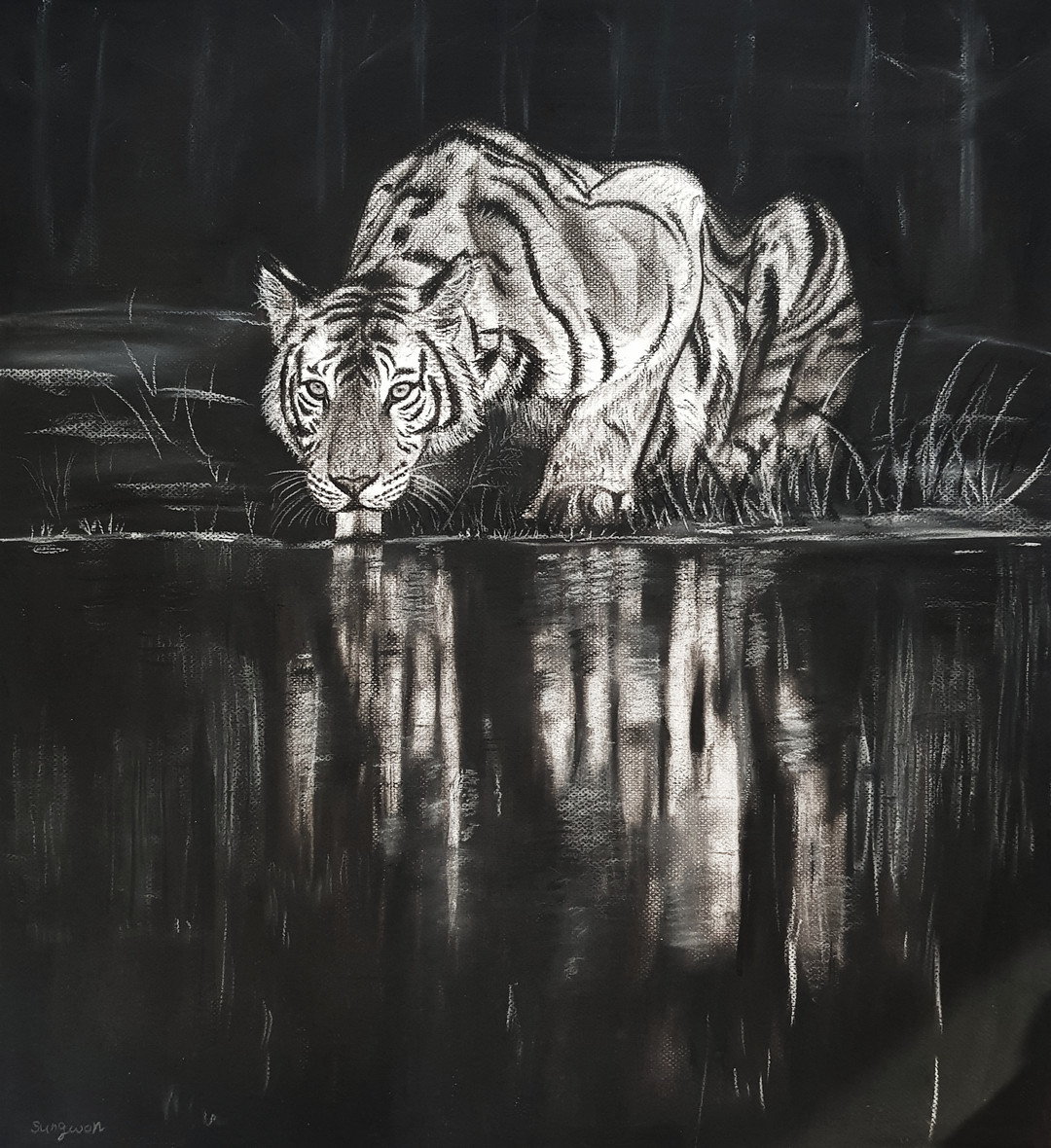 Chic & Unique Sensual Tiger Painting | idus