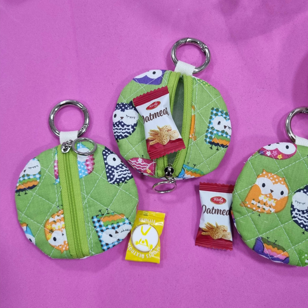 Circular zipper pouch (usb pouch/mini pouch/coin pouch)