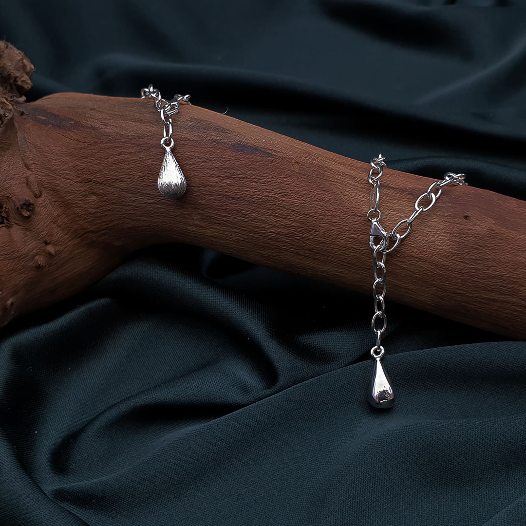 Vintage mood, Sterling Silver925 Orange seed Bold Chain Bracelet | idus