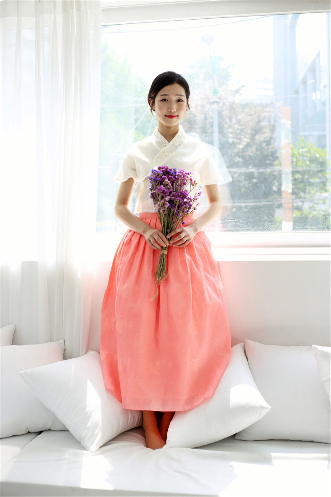 daily hanbok Apricot Summer Skirt Jeogori Set 2 modernized hanbok | idus