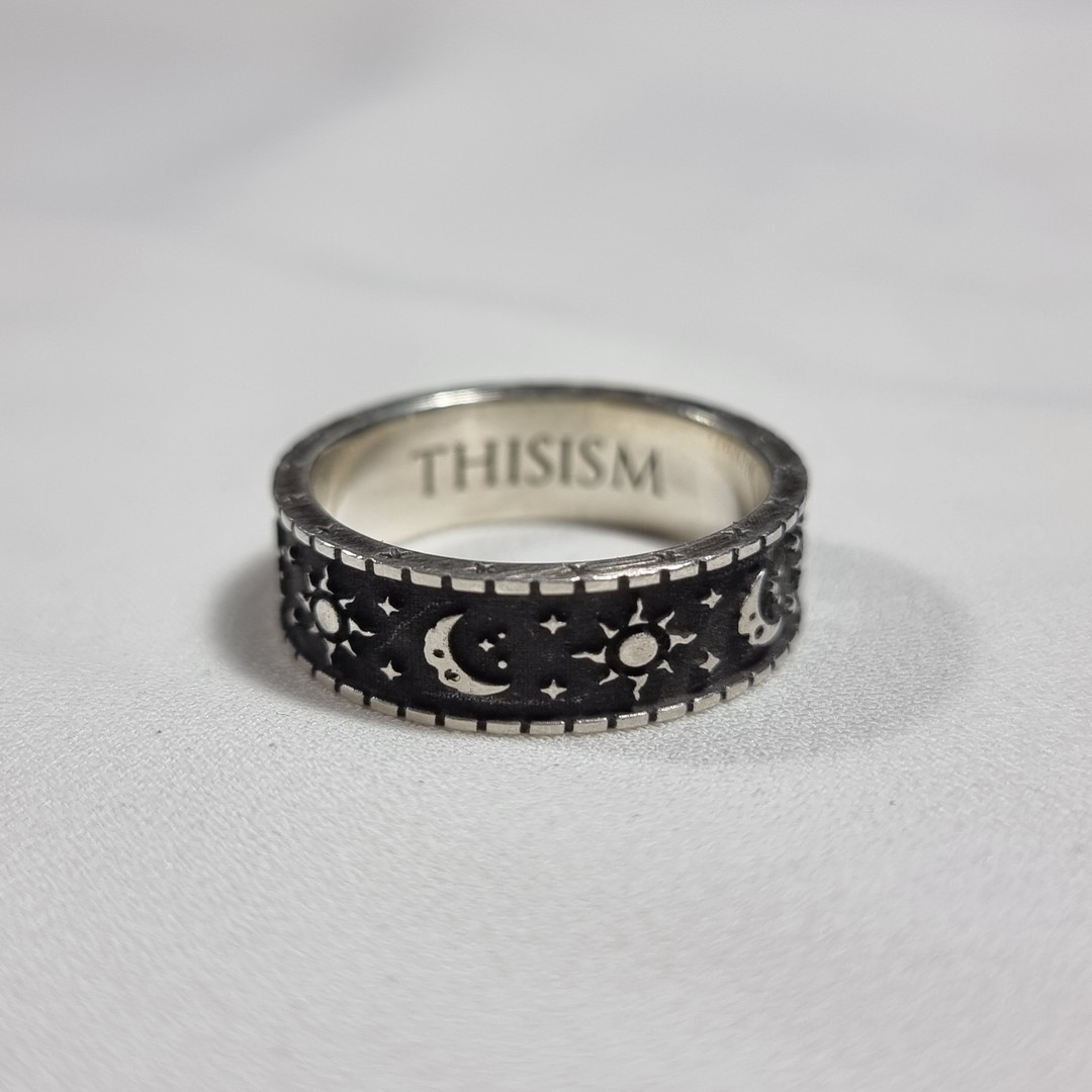 Sun and moon star ring (silver 925) | idus