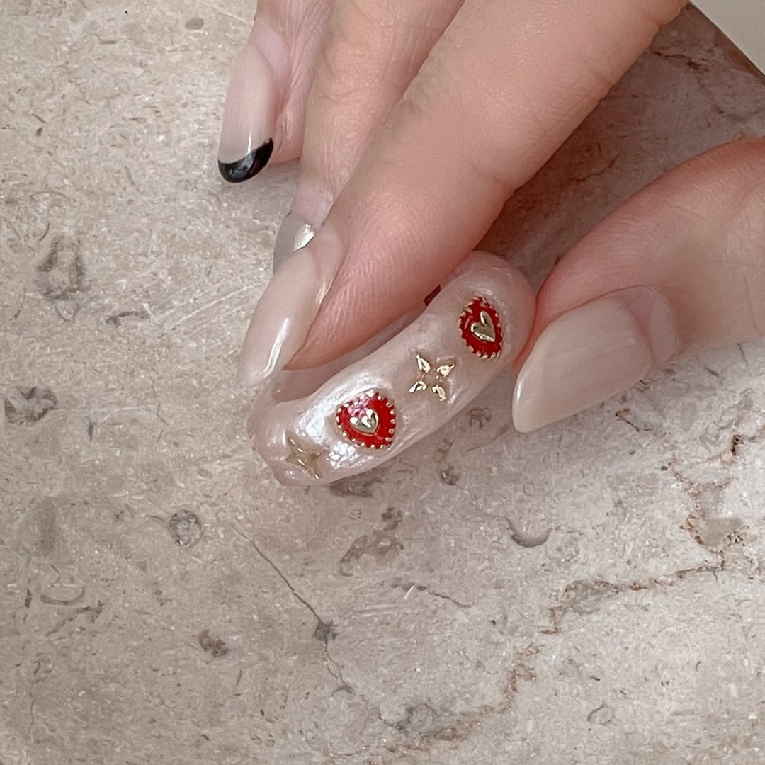 Strawberry Latte Open Ring | idus