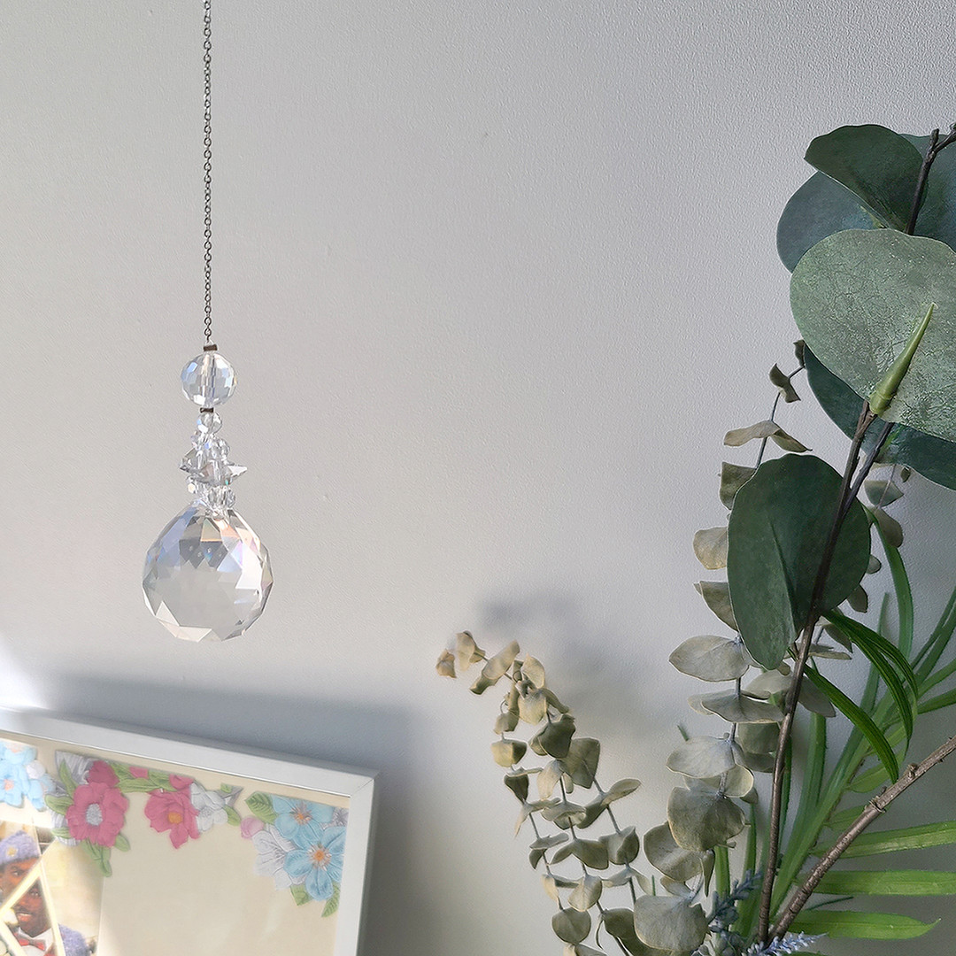 Clear Crystal Prism Ball Rainbow Maker Window Prisms Suncatcher