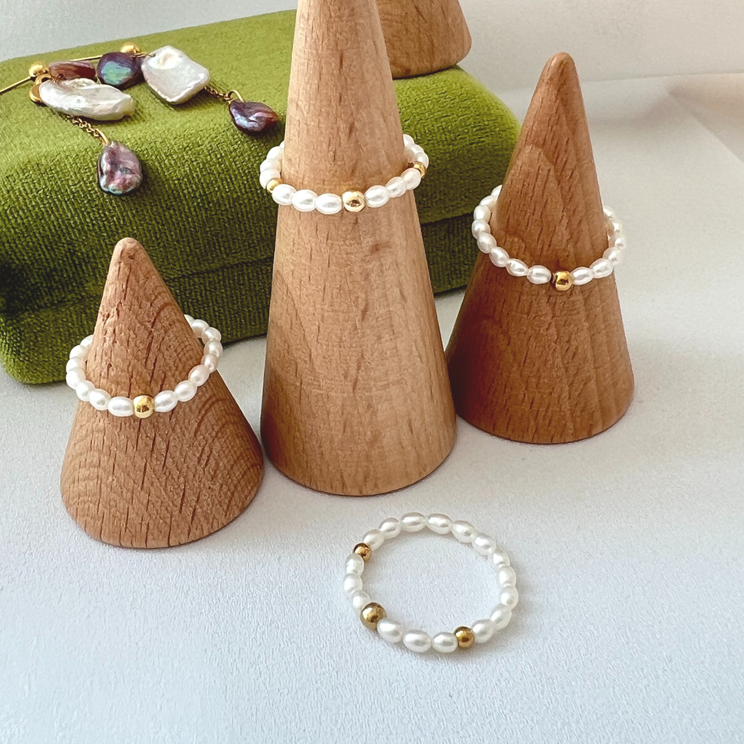 [14KGF] Cute Mini Freshwater Pearl Bead Ring | idus