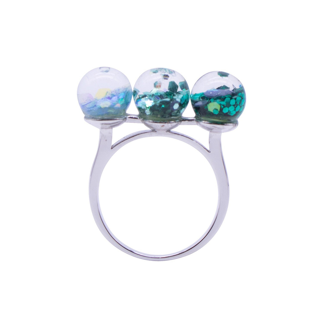 Triple Snowball Ring (Silver) | idus