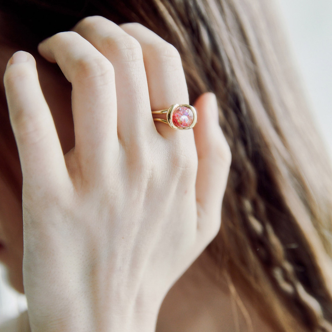 Pretzel Heart Snowball Ring | idus