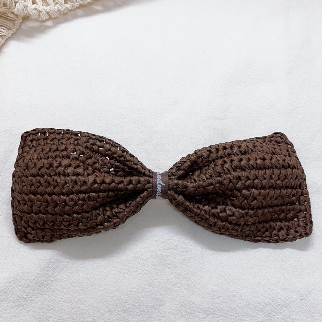 Handmade Brown Rattan Wang Ribbon Hairpin | idus