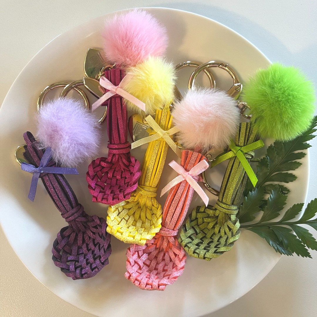 [Handmade] BOKJORI foam leather key ring wishing for good luck this ...