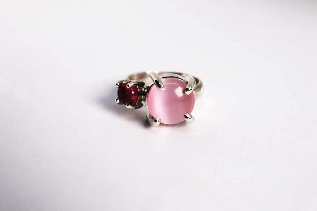 Full of pink charm, cocktail ring | idus