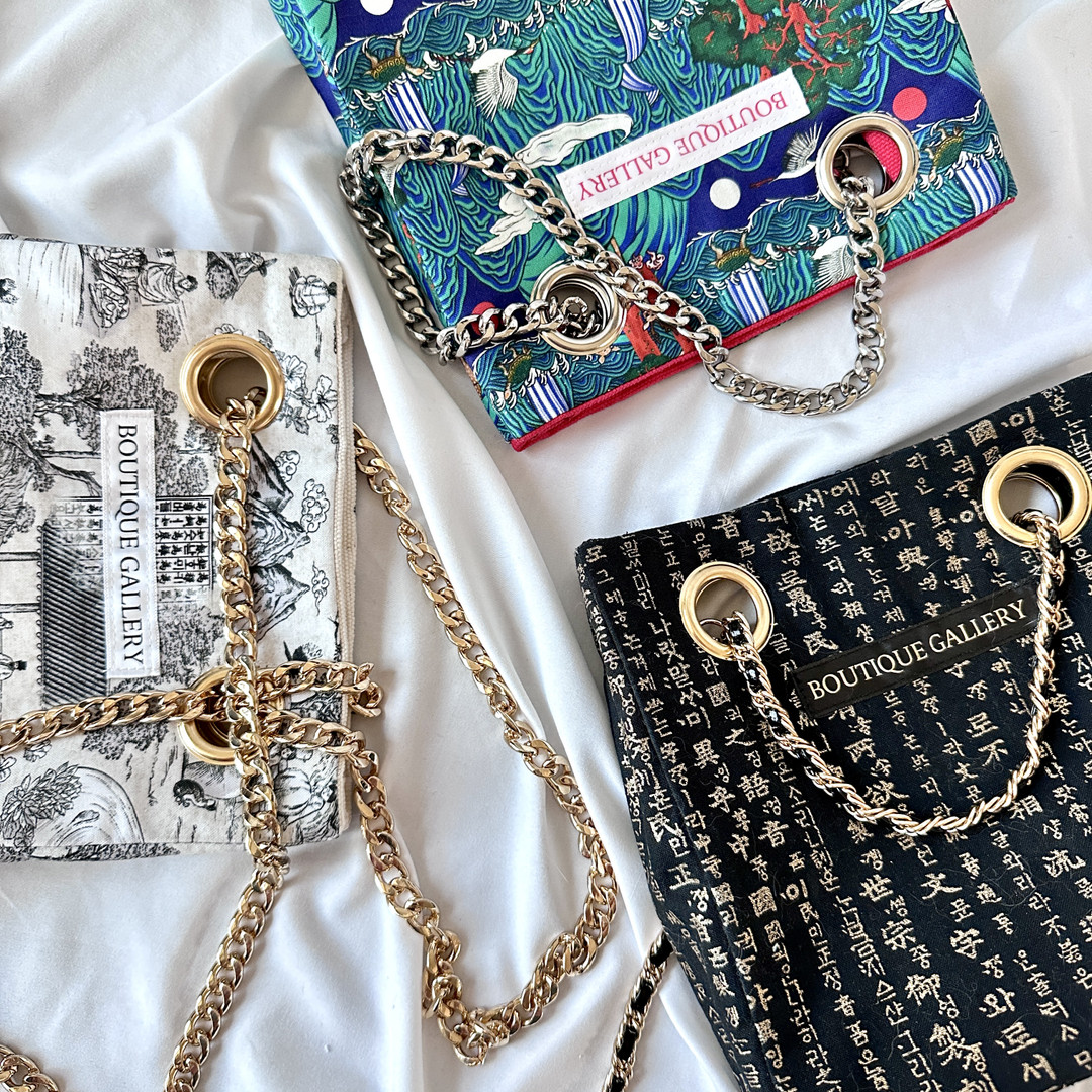 Korean traditional painting shoulder bag mini cross bag | idus