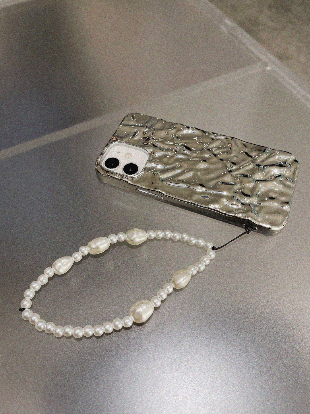 Light Pearled Beads Strap Camera Bag Charm Keychain | idus