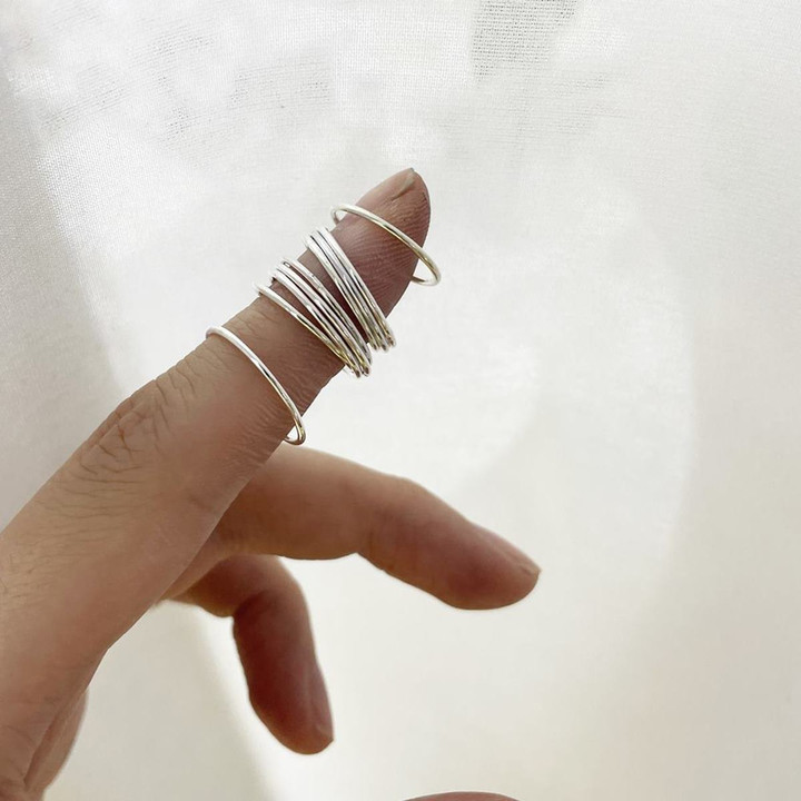 실버925 1mm 실반지 | 아이디어스