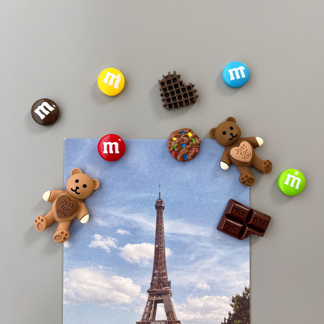Bear and chocolate refrigerator fridge magnets set 10pcs