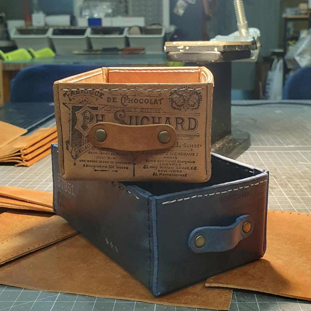 leather basket | idus