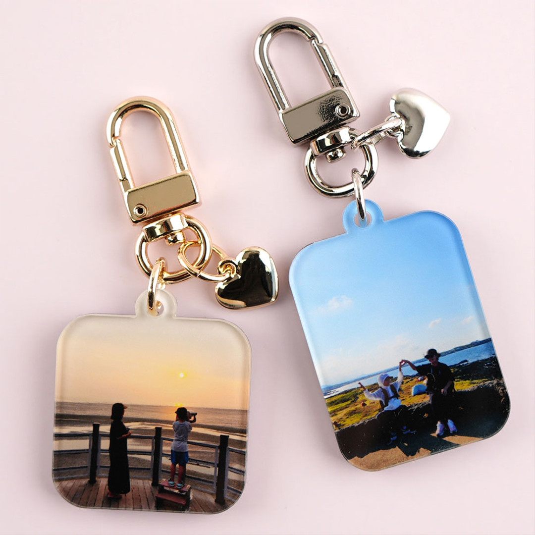 Heart Pendant Photo Keychain | idus