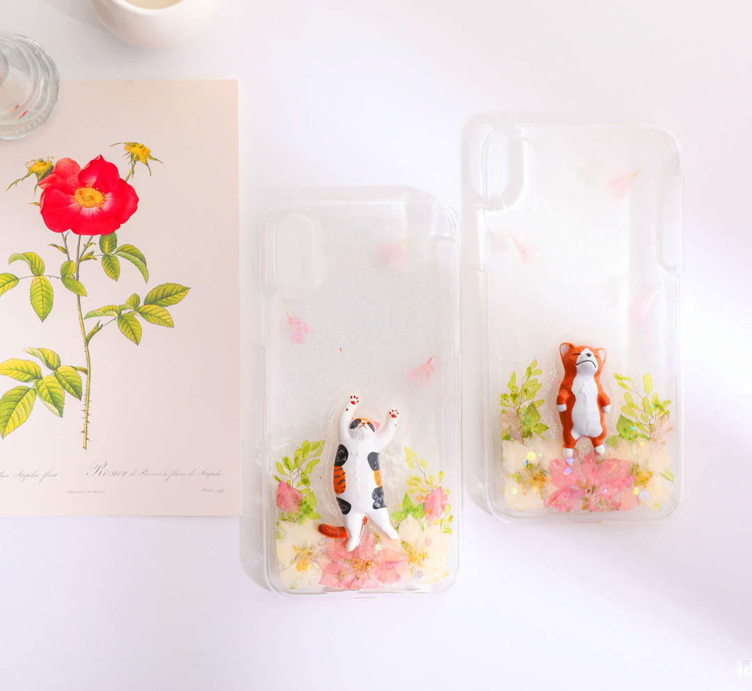 Flowers and Dogs and Cats Cell Phone Case ☘(All models can be manufactured) | idus
