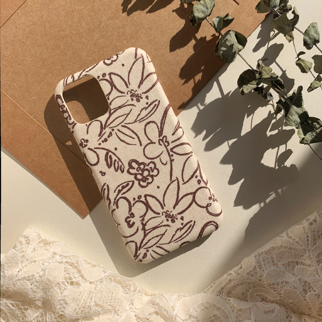 Pattern Fabric Phone Case : Floral