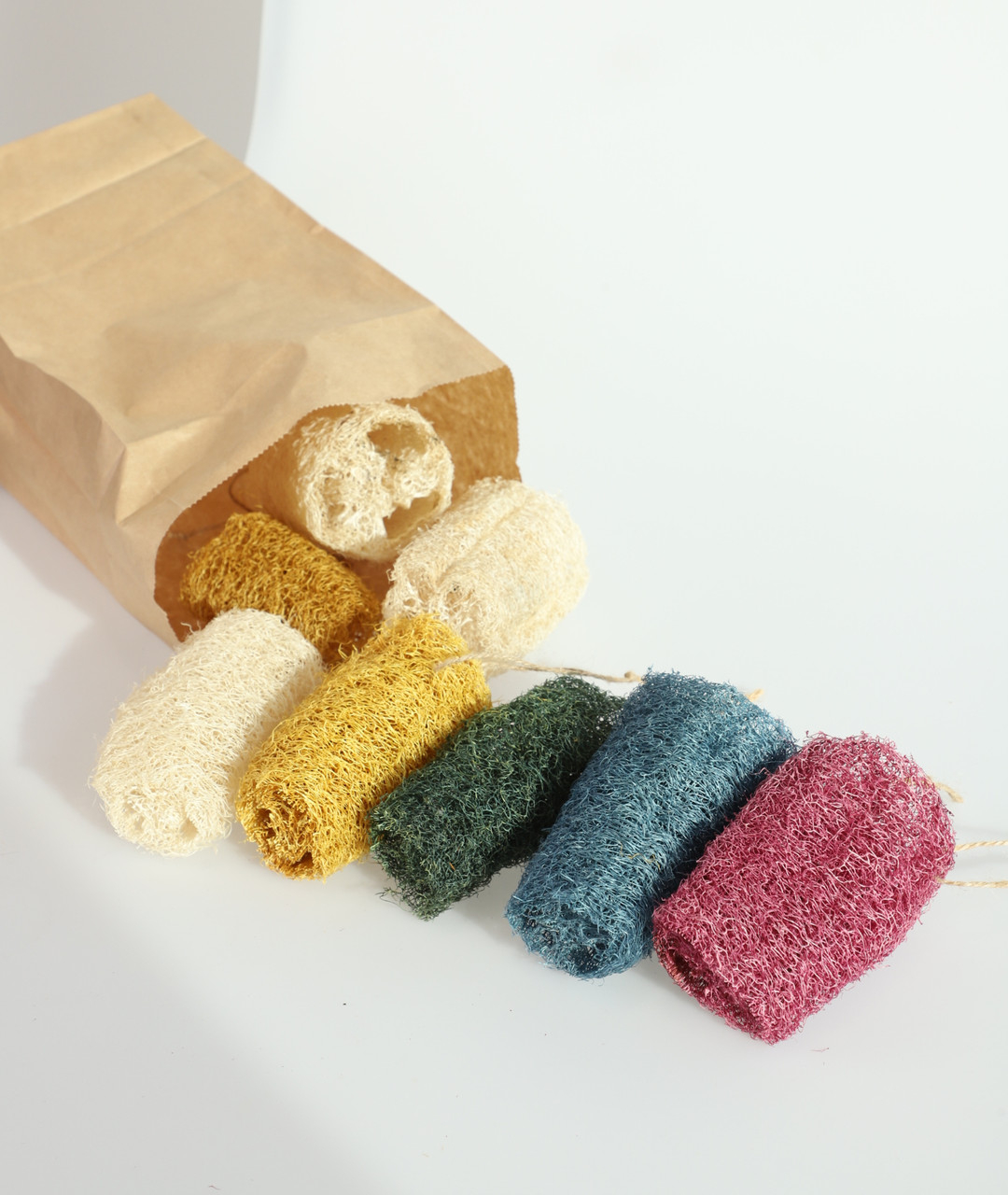 Natural Dyed Loofah Set | idus