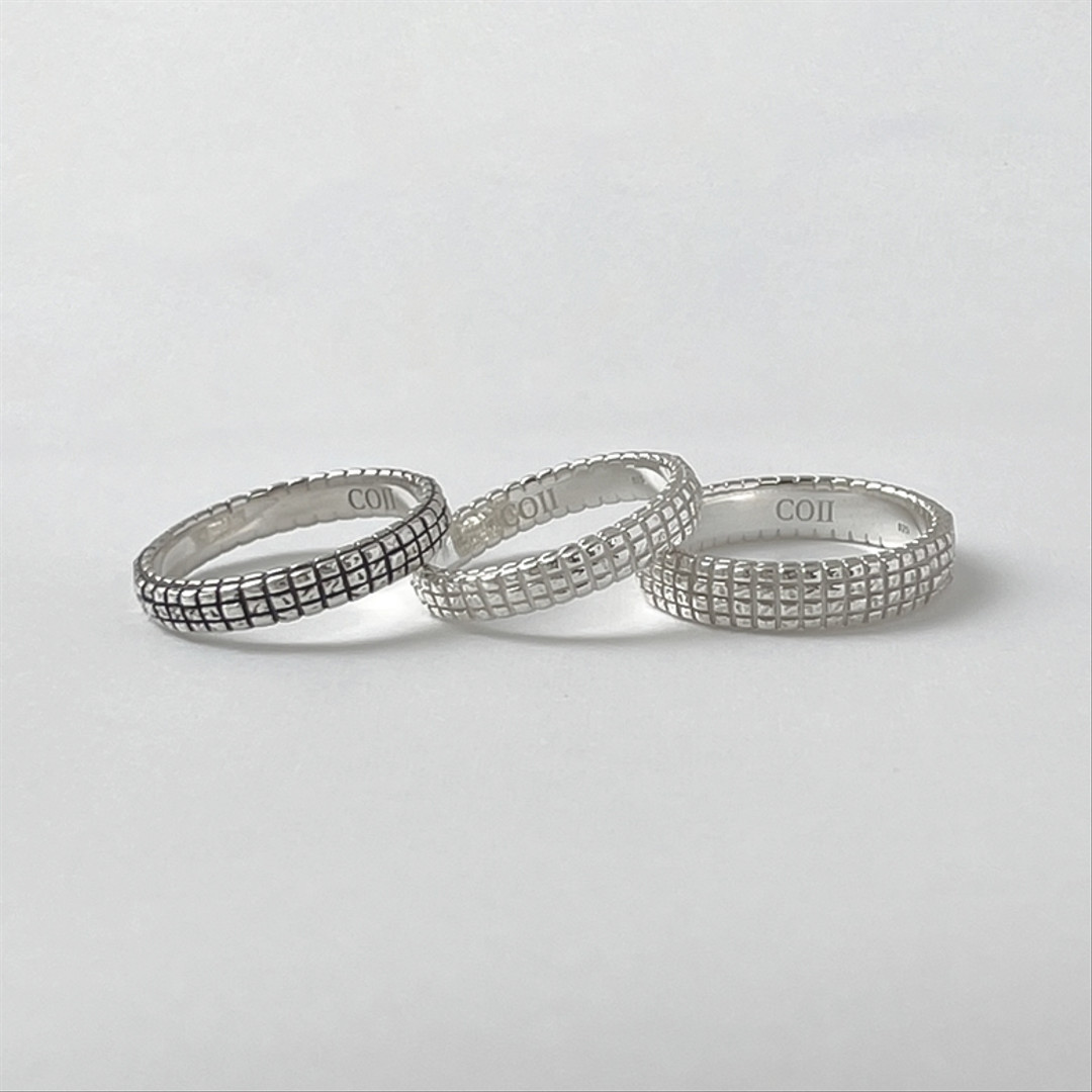 92.5 Silver Brick Promise Ring | idus