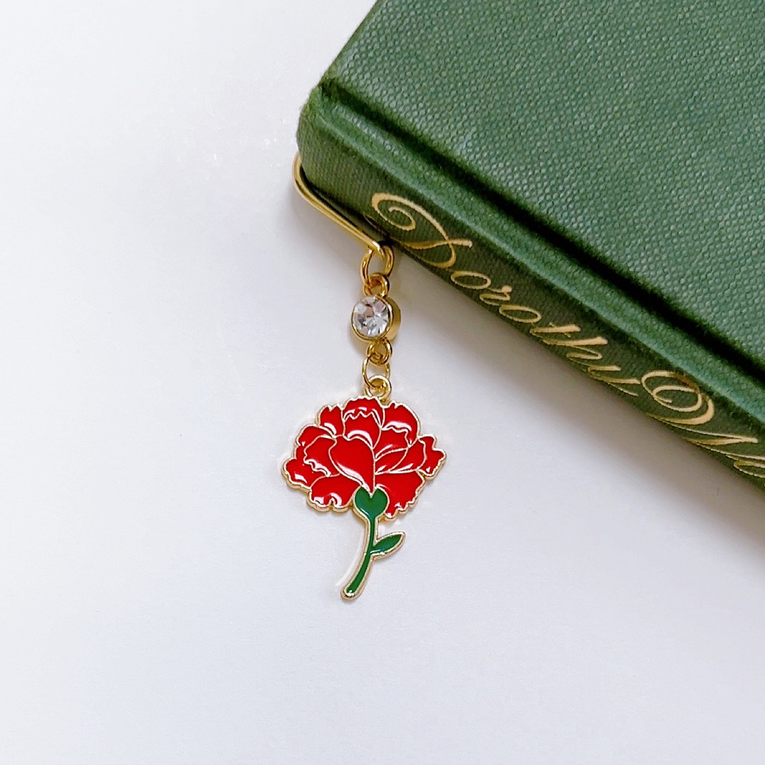 Carnation Bookmark and Key ring - bookmaker book clip book mark key ...