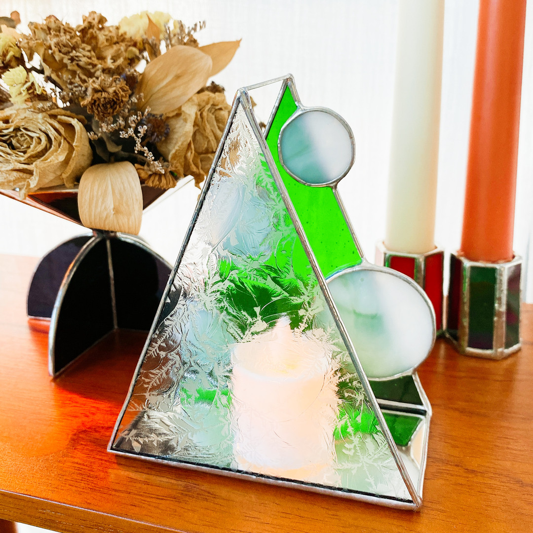 Stained Glass Christmas Candle Holder | idus