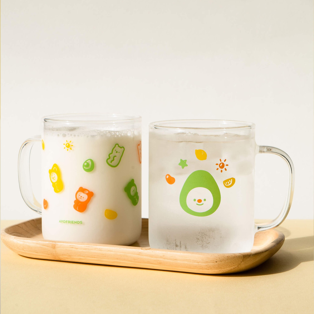 Happy Sunday Glass Mug 420ml