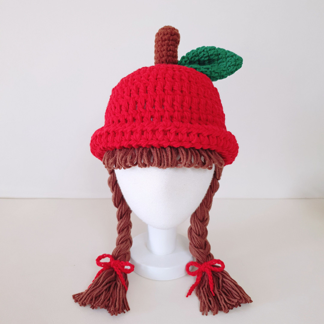 baby apple hat/wig hat/baby fruit hat | idus