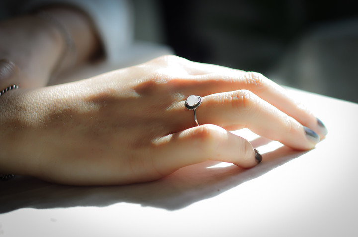 장미수정 실버반지 | 아이디어스