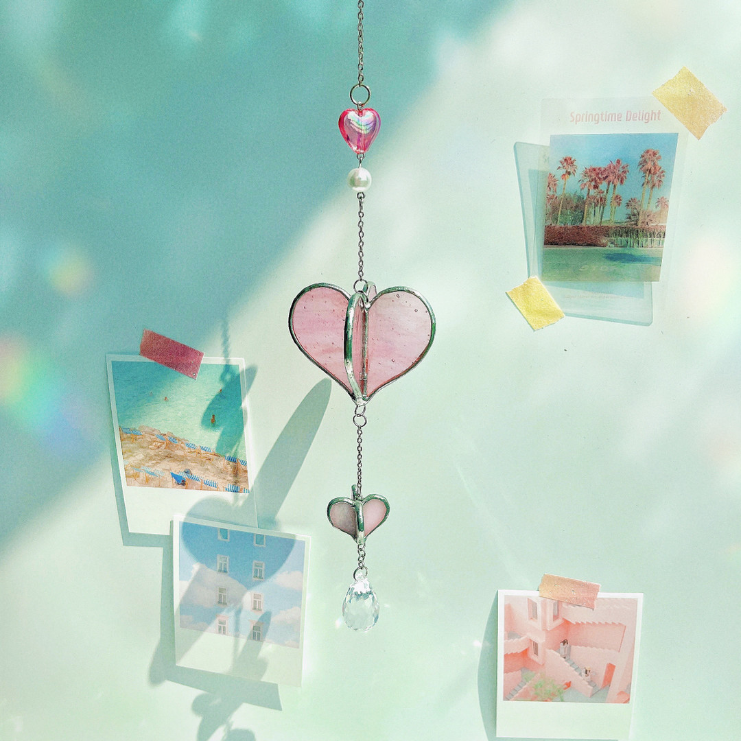 Heart beam suncather / staned glass | idus
