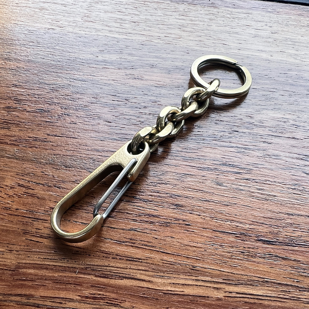 brass chain key ring spring key ring cleat key holder | idus
