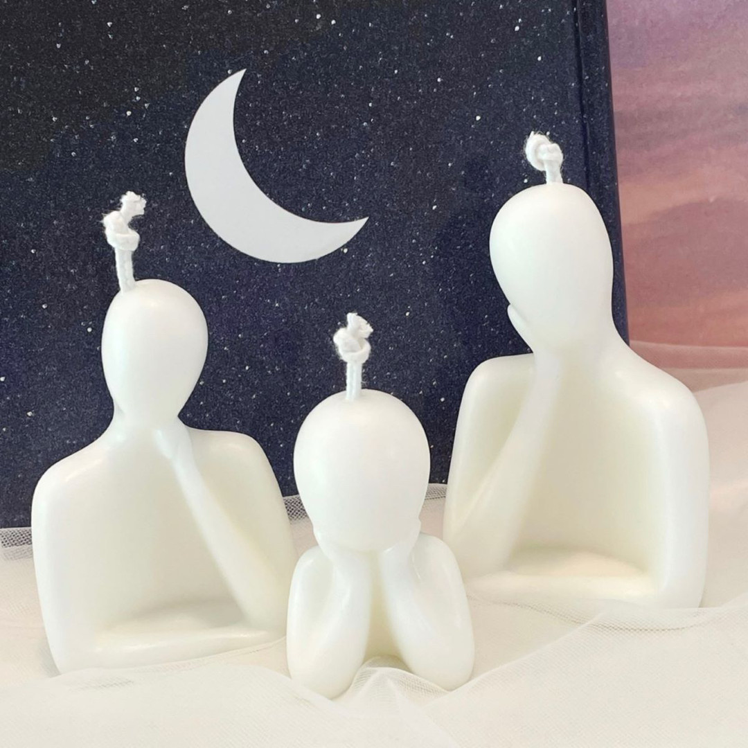 Family Sculpture Object Candle (25g, 45g, 65g) Set discount applied | idus