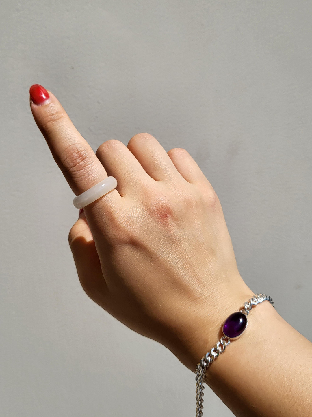 Annivmik Beautiful natural Chuncheon jade White gem ring | idus