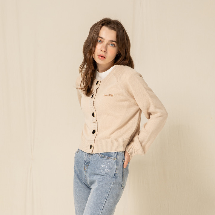 Basic Logo Knit Cardigan | 아이디어스