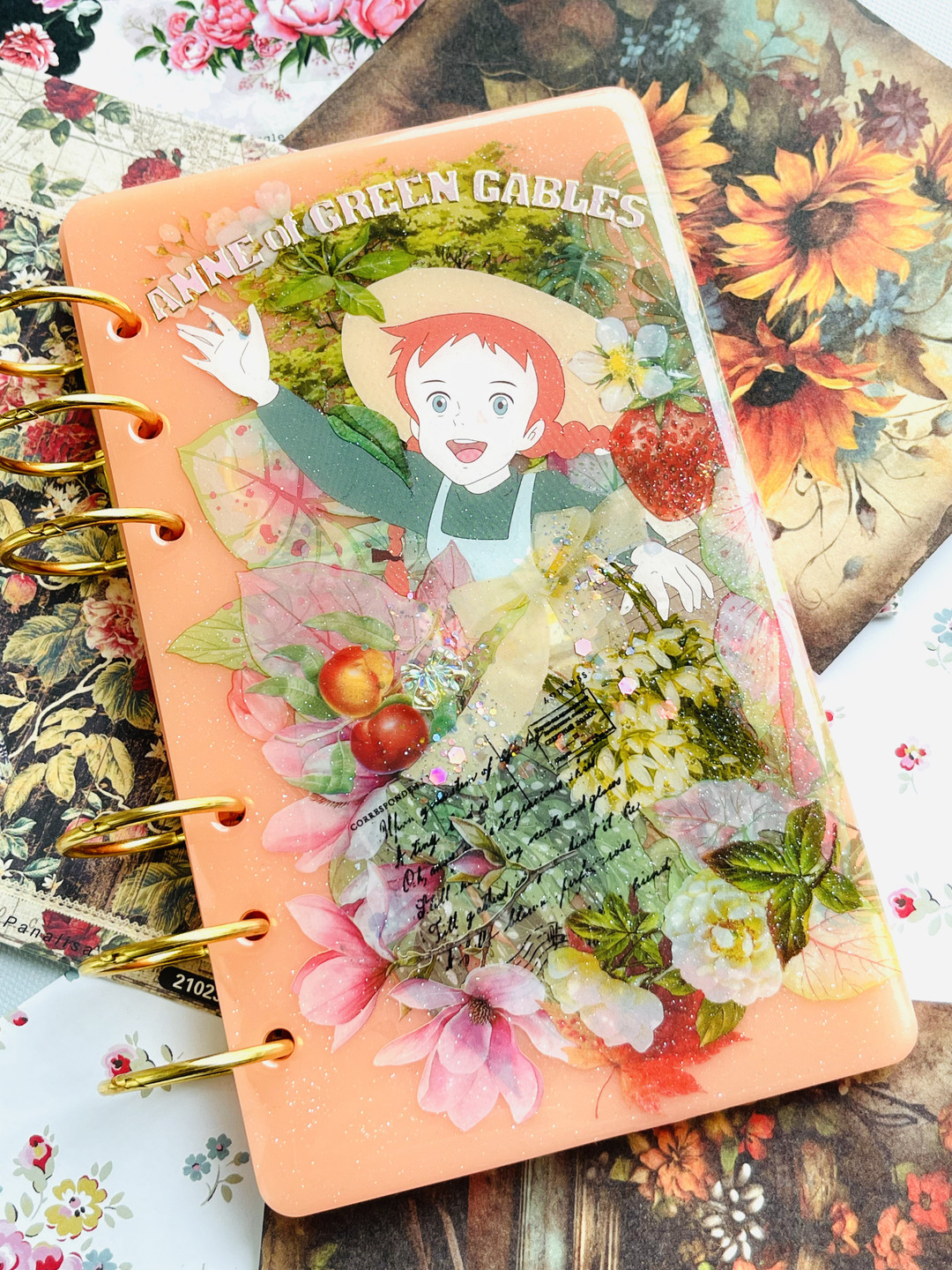Lovely Anne/ A6size resin binder/ resin diary cover | idus
