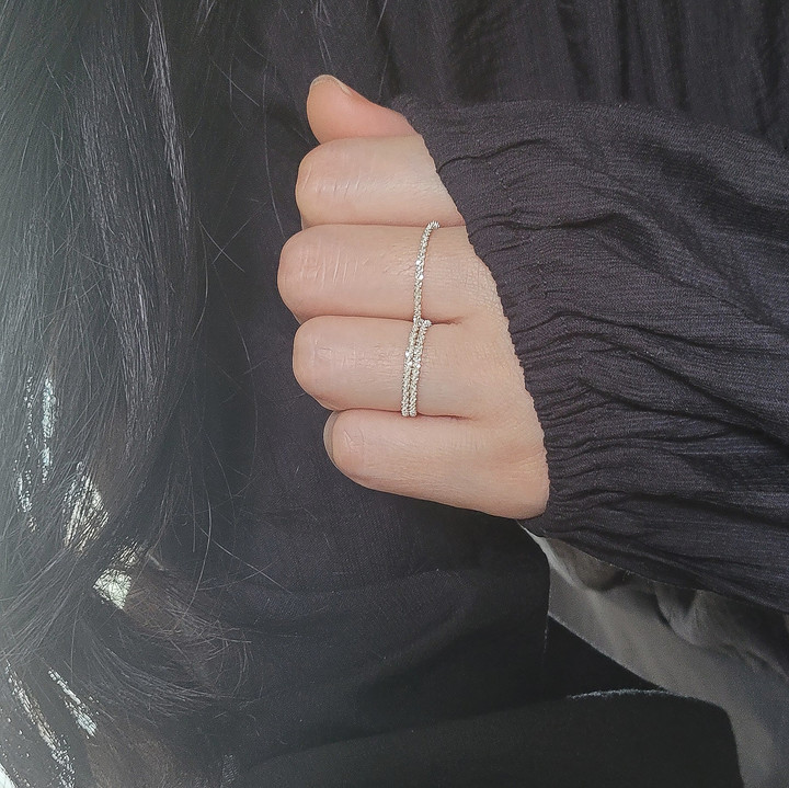 [Silver925]1+1♡이태리 체인반지 은반지 | 아이디어스