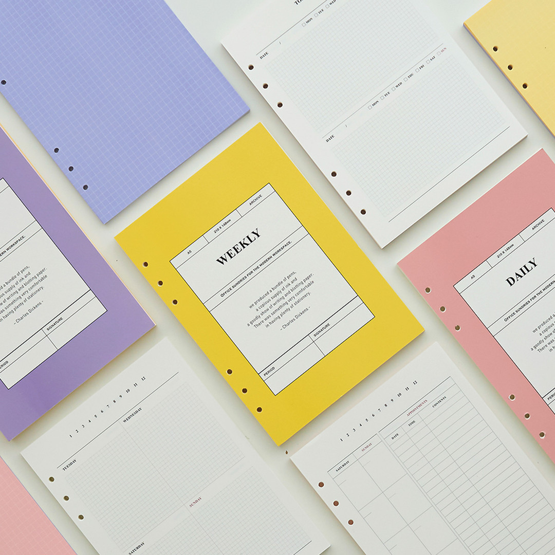 [A5] Canvas 6-Ring Diary Page Refills | idus