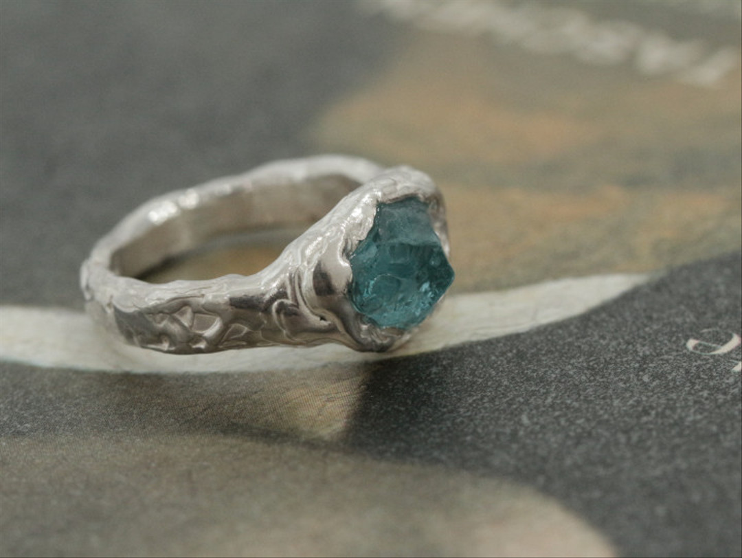 "Oécuèlus" Apatite fantasy silver ring | idus