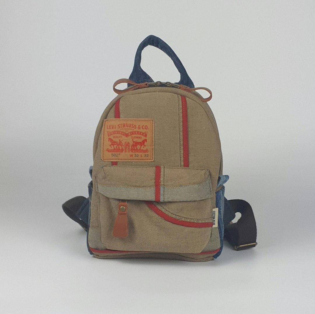 Upcycled denim backpack #55