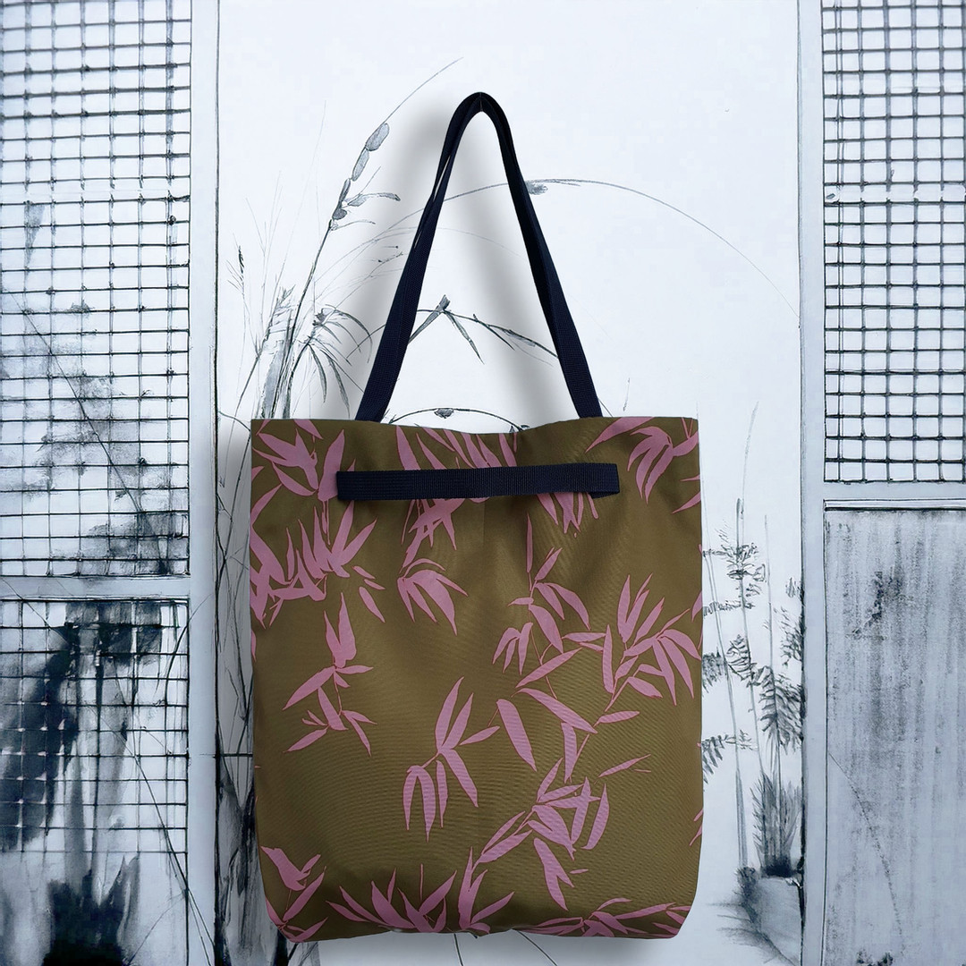 SMILE BAG - Korean Traditional Pattern Wind Bamboo (Khaki) Eco Tote Bag | idus