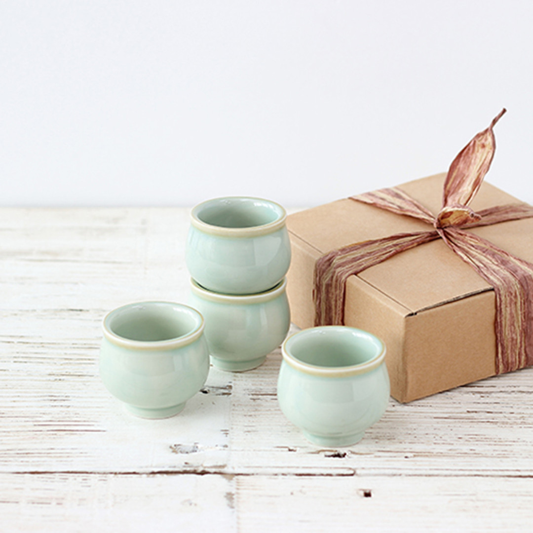 Celadon Soju Glass 4p Gift Set | idus