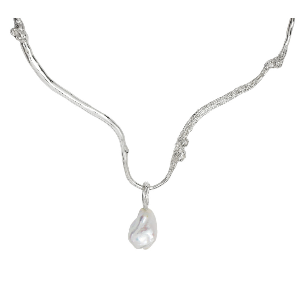 Bumpy Twig Pearl Necklace | idus