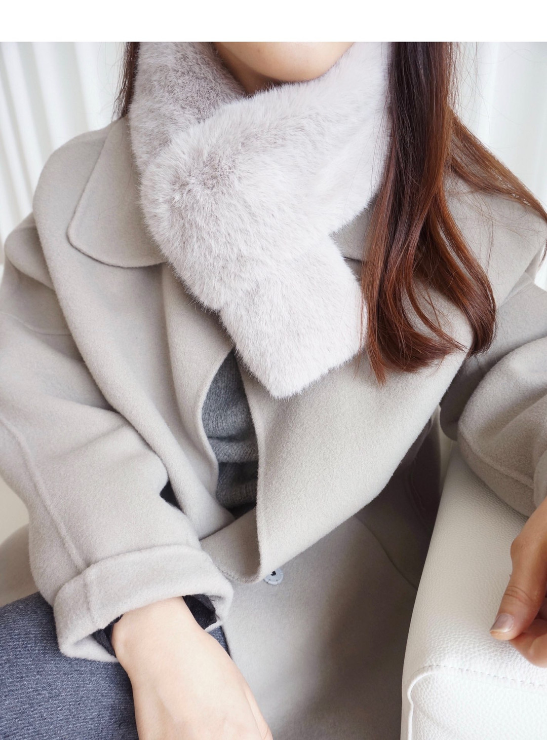 [idus Exclusive] Premium Eco-fur Muffler. | Birthday gift/ Thank you gift