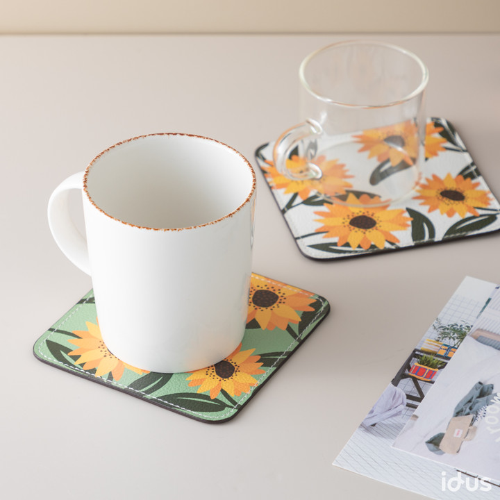 해바라기 일러스트 티코스터1p 2color | 아이디어스