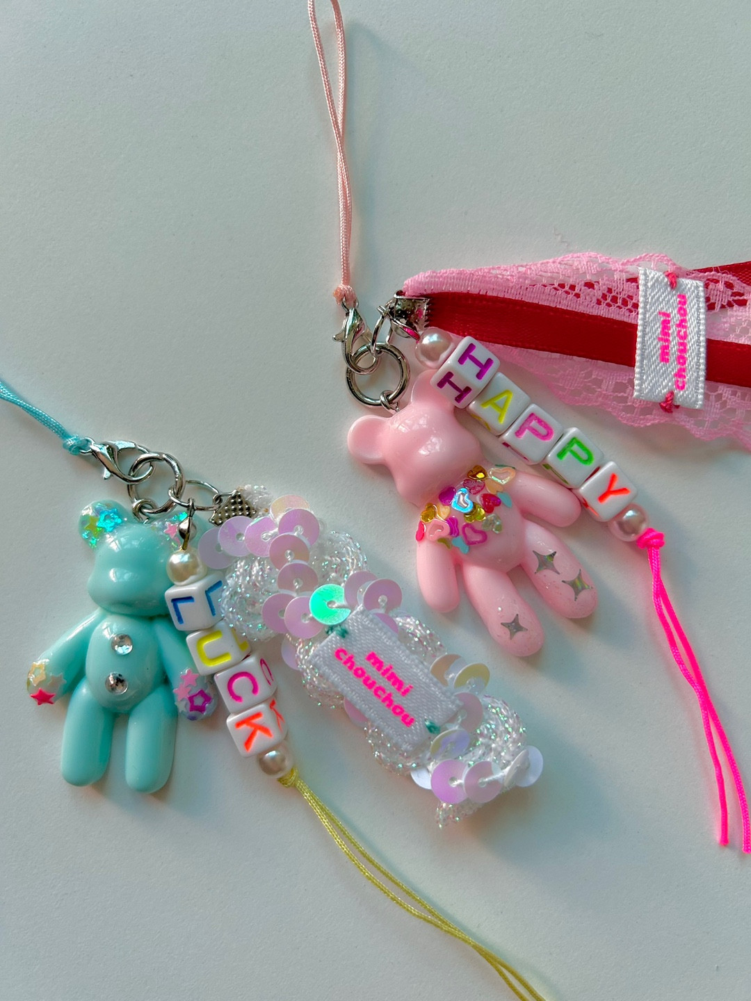 Custom bear beads strap keyring | idus