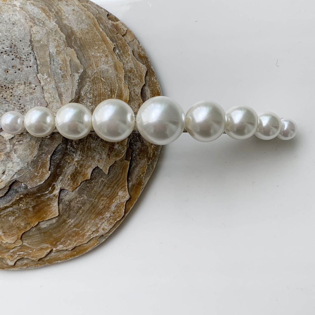 Round pearl point automatic hairpin hairpin | idus